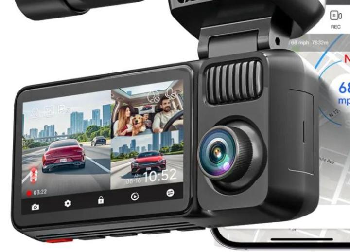 Redtige F17 Elite Triple Dash Cam with Full Color Night Vision, iOS ...